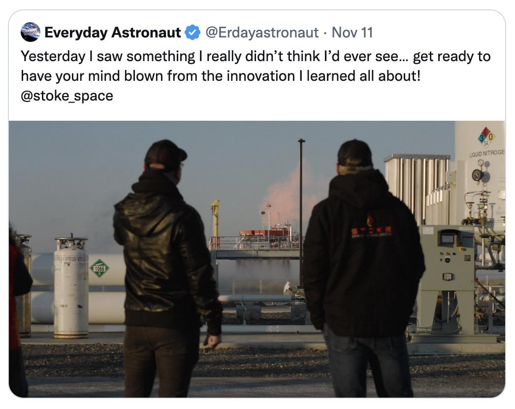 Everyday Astronaut visits Stoke Space | Stoke Space / 100% reusable ...